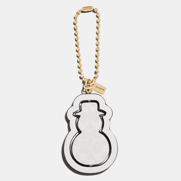 Coach | Accessories | Coach Spinning Snowman Hangtag Bag Charm In White ...